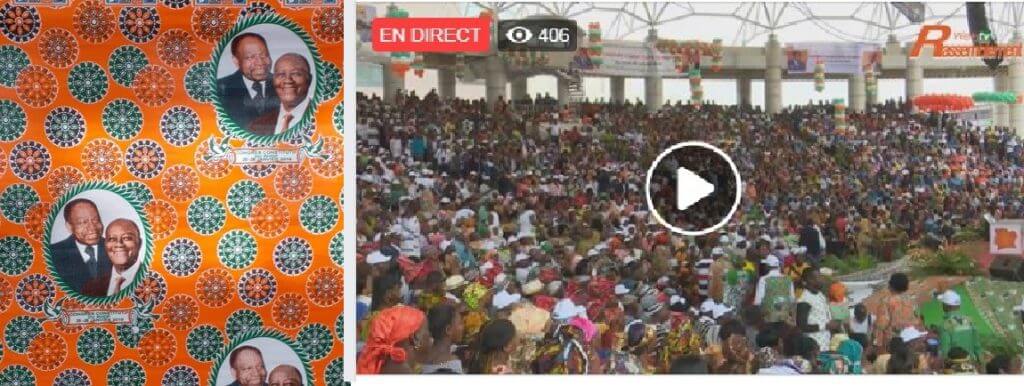 Le RHDP présente le pagne de son congrès du 26 janvier: Houphouët revit plus que jamais 25 ans ...