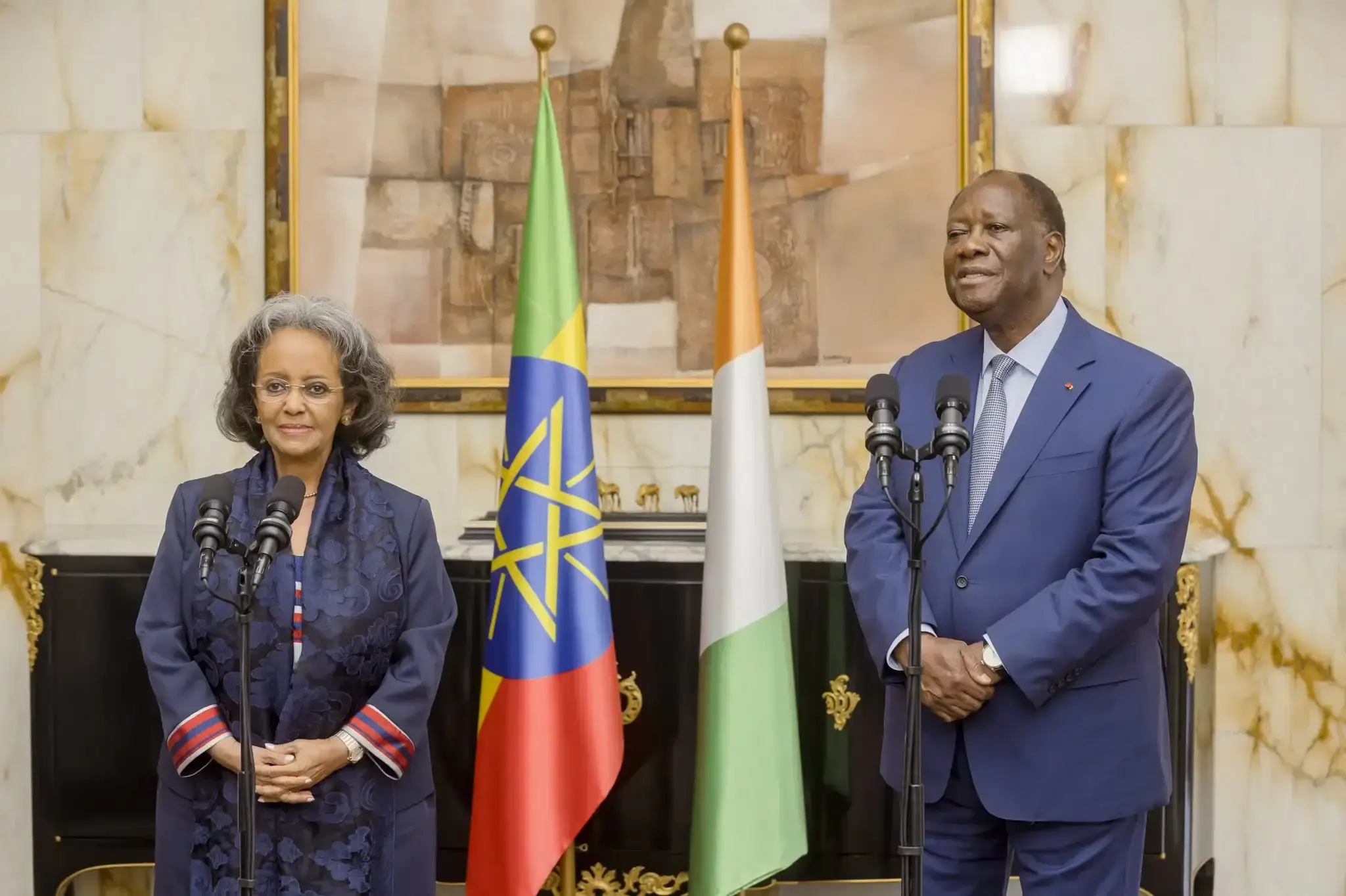 Sahle-Work Zewde, la Présidente de l'Éthiopie en visite à Abidjan ...