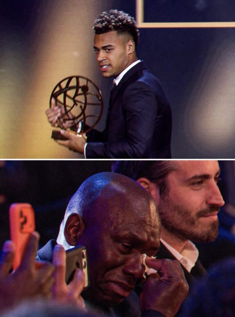Désiré Doué après son 2ème trophée consécutif d’Espoir de l’année aux ...